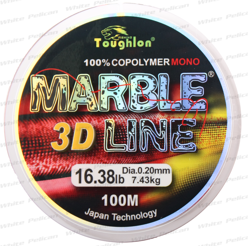 Леска TOUGHLON Marble 3D Line Red 100м. 0,16mm ― w-pelican.com